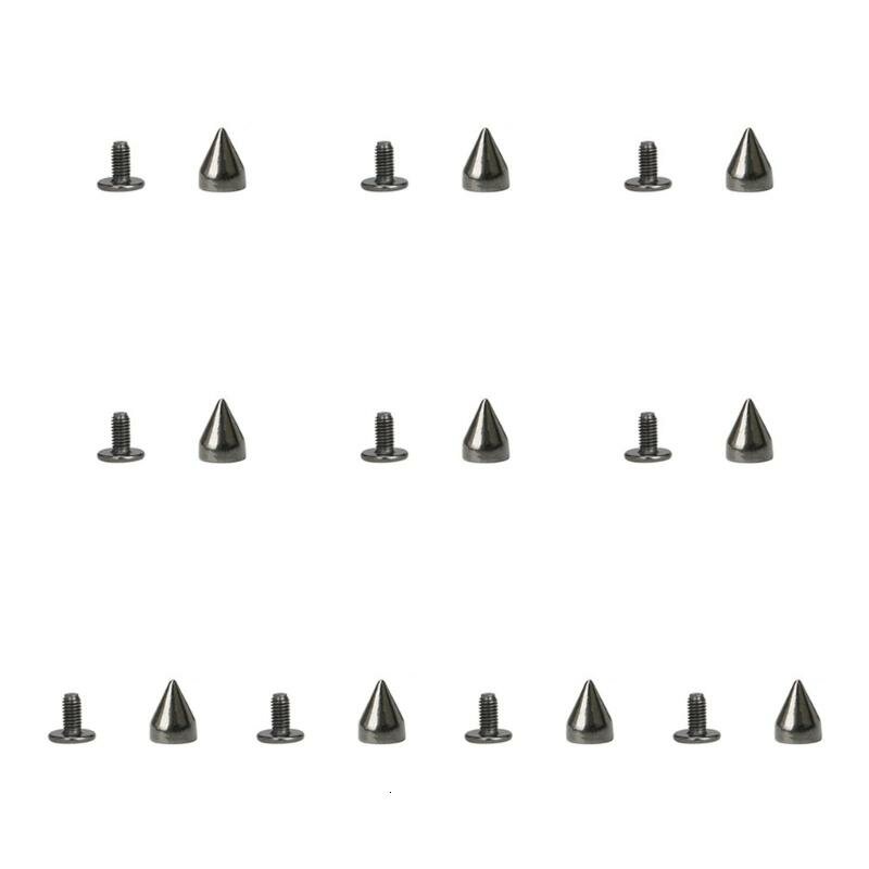 Бронзовые заклёпки для ремней и ошейников, пистолет черный - 12 толстых днищ 7x9