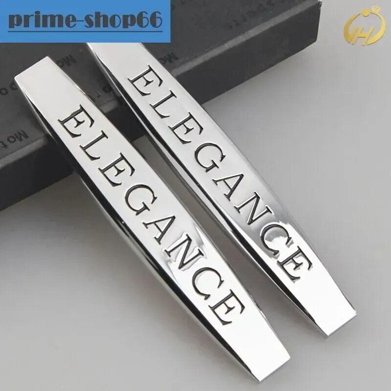 2 шт. металлический хромированный эмблема с буквами ELEGANCE, значок на крыло автомобиля, наклейка