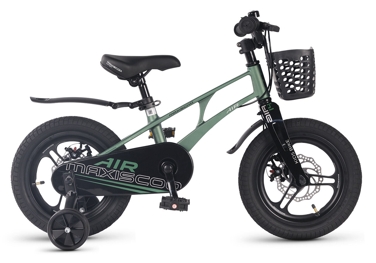 Детский велосипед Maxiscoo Air Pro 14' (2026) 14 Зеленый (90-105 см)