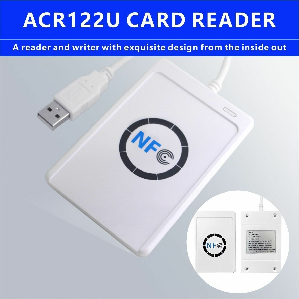 Новый ACR122U Nfc RFID Smart Card Reader Репликатор Записываемый репликатор USB 13.56mhz Записываемый клон USB