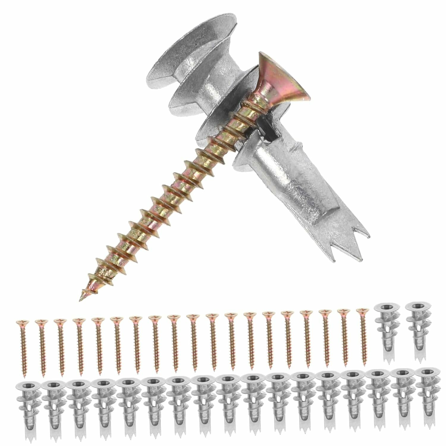 20 комплектов сверхмощных анкерных винтов для гипсокартона. Простая установка для подвешивания зеркал, картин и полок. С