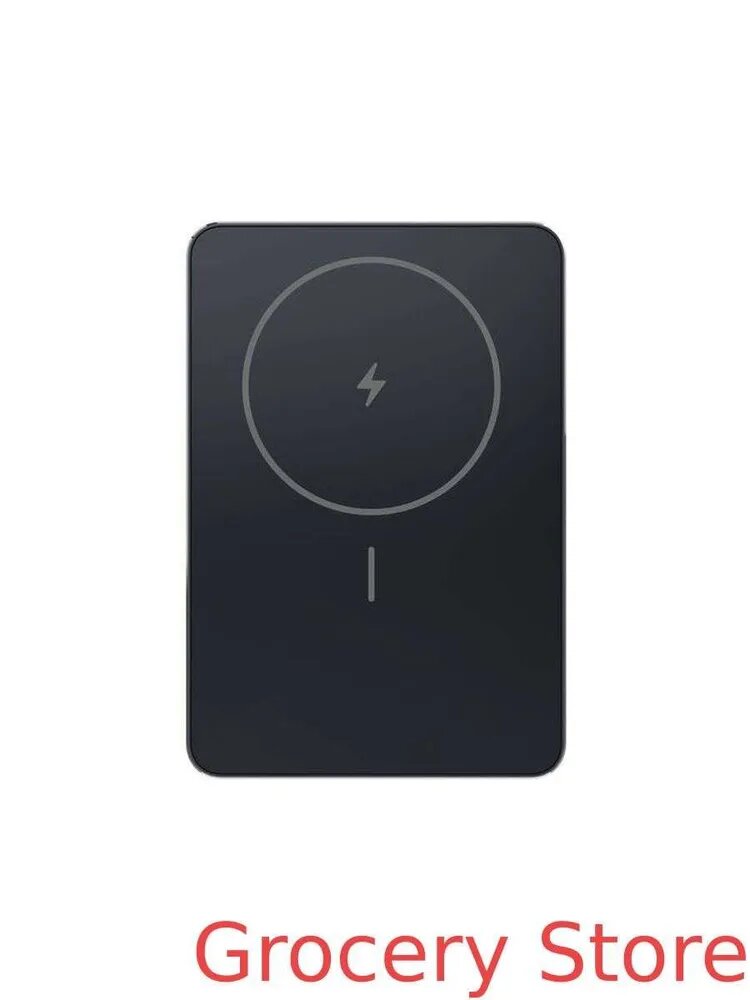 Внешний аккумулятор Super Slim Magnetic Power Bank 5000 мАч черный для телефона