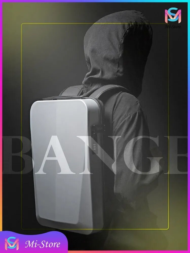 Рюкзак BANGE BG22201 городской, дорожный, для ноутбука, жесткий корпус, USB, кодовый замок, черный, EVA, 45x30x8 см — фото 1