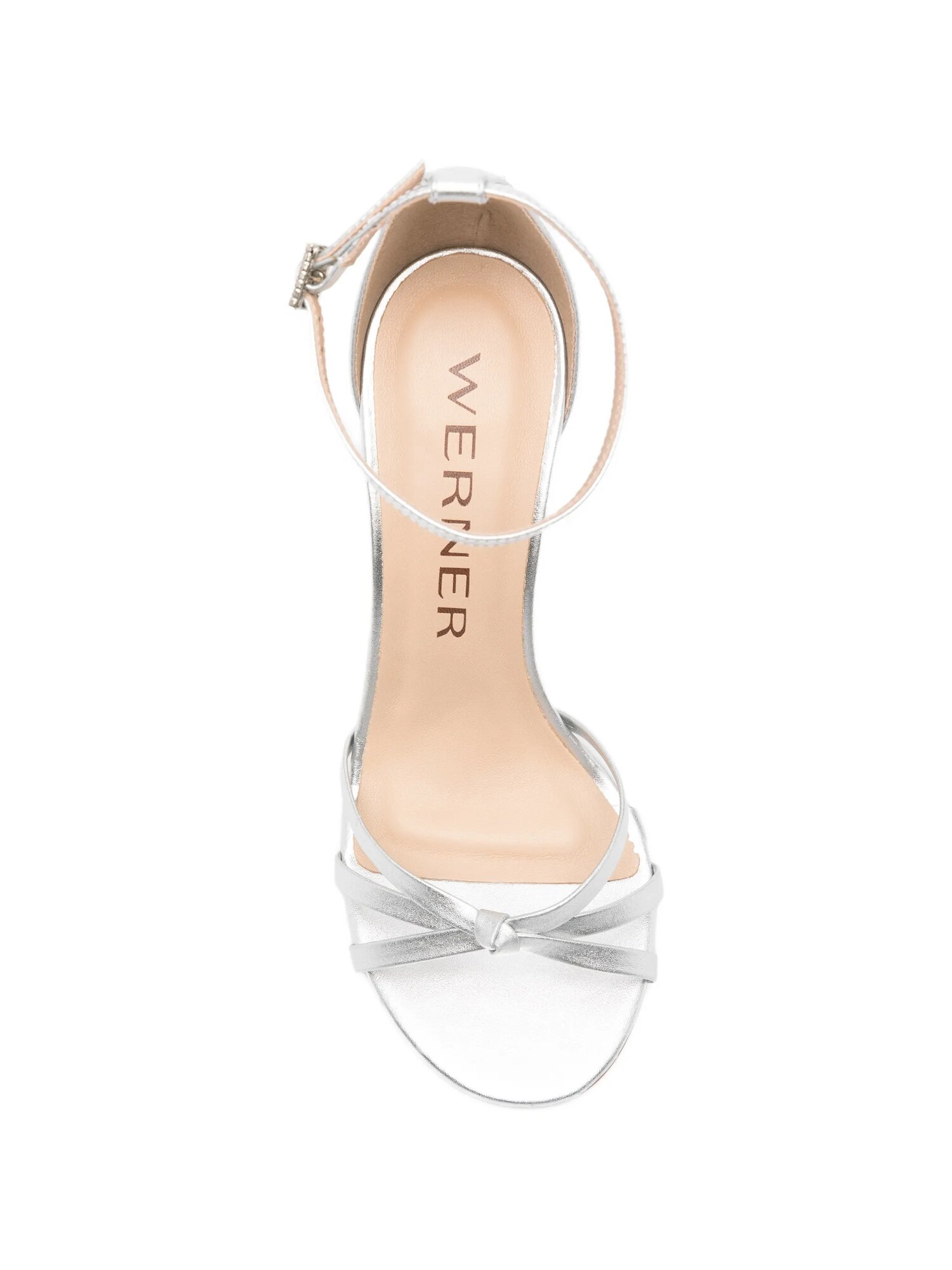 Босоножки Werner Knotted strap sandals, размер 37, серебристый/красный — фото 1