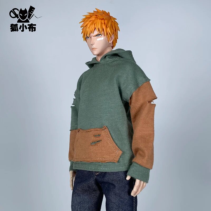 Толстовка с капюшоном рваная, hoodie B, 1/6