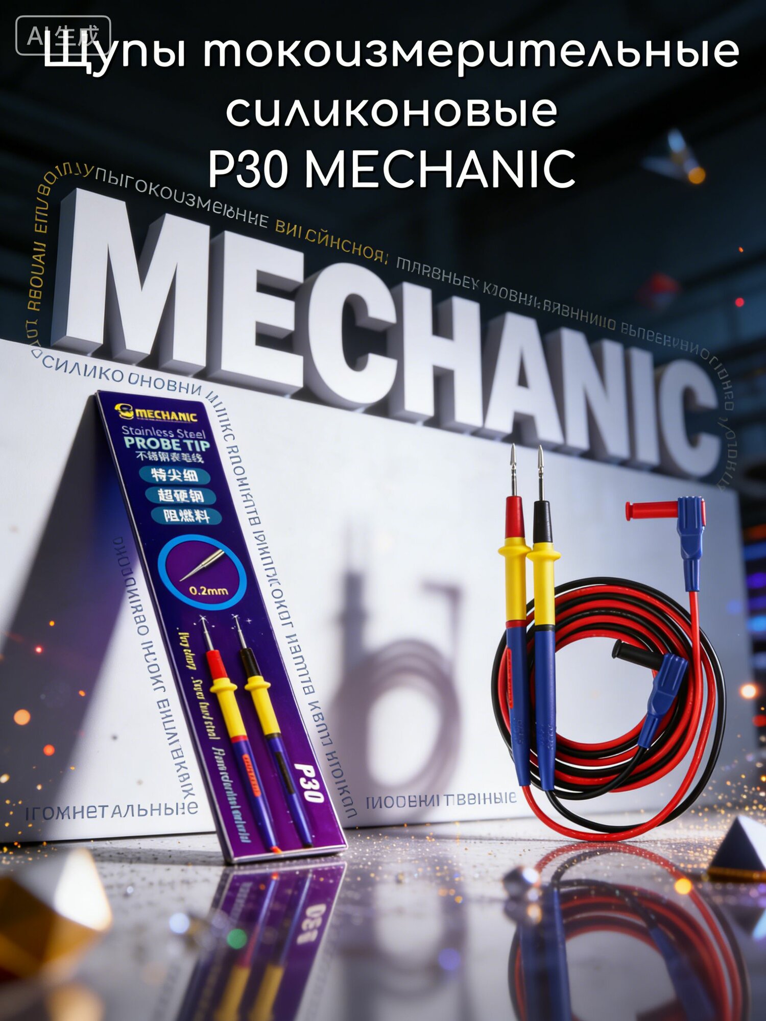 Детектор утечки тока Щупы токоизмерительные силиконовые P30 MECHANIC 1.2M