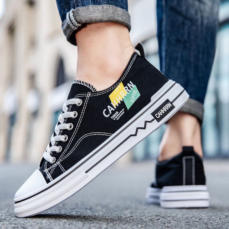 LUO Обувь мужская Летняя для молодежи Аган обувь стиль корейский/Black