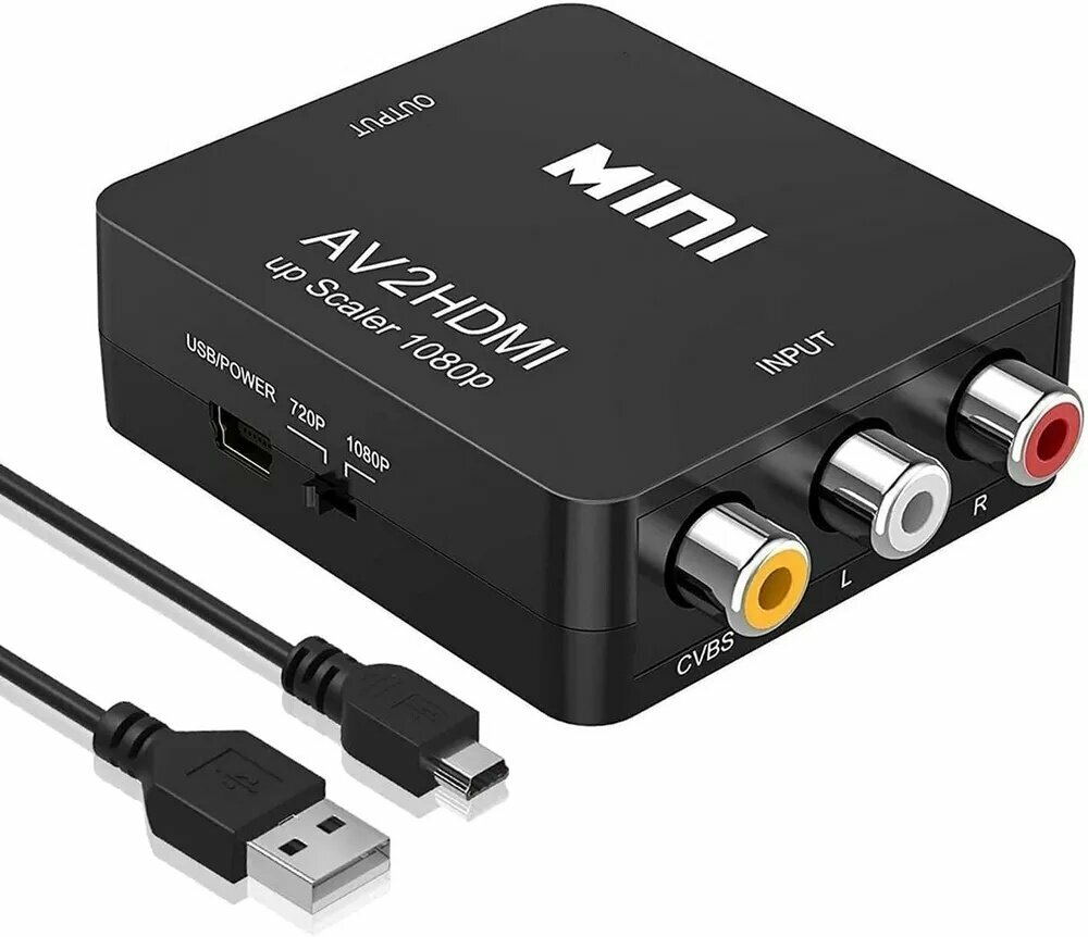 RCA в HDMI, AV в HDMI Конвертер, 1080P 4k Видео Аудио ТВ 3 RCA CVBS HDMI с зарядным кабелем USB