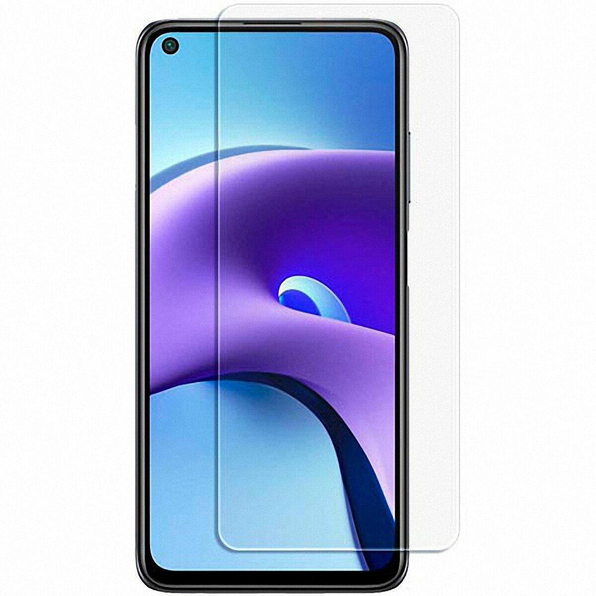 Защитное стекло для Redmi Note 9T прозрачное на плоскую часть экрана
