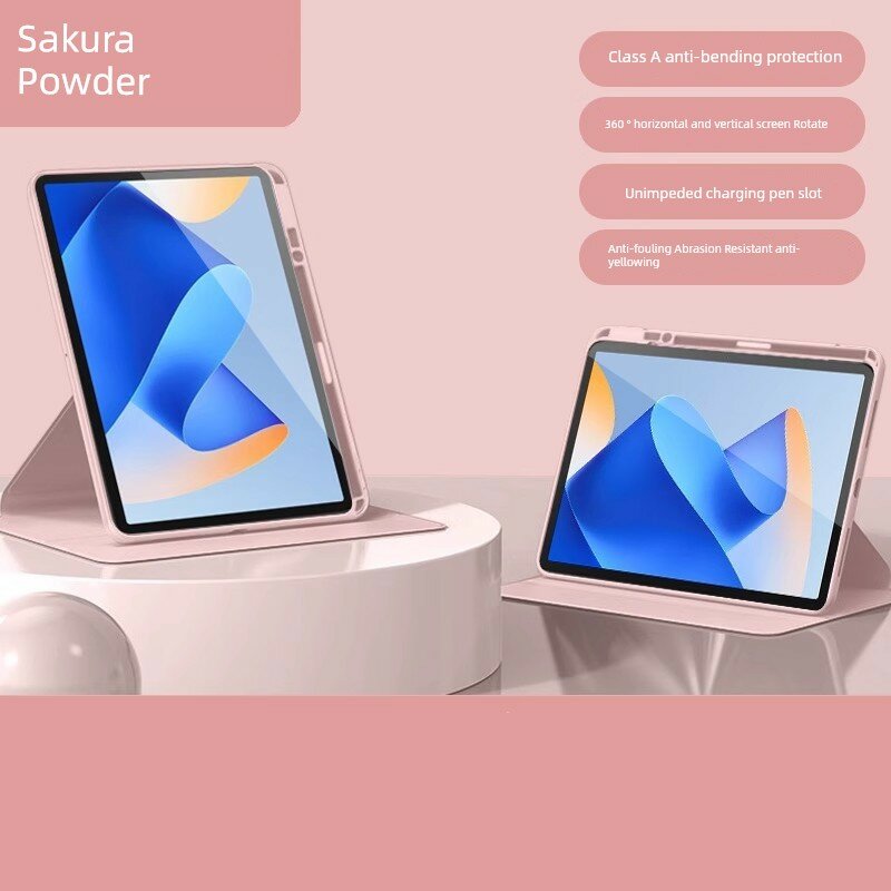 Чехол-подставка для планшета Apple iPad Air 2-го поколения (модели A1566, A1567), вращающийся, защитный, кожаный,