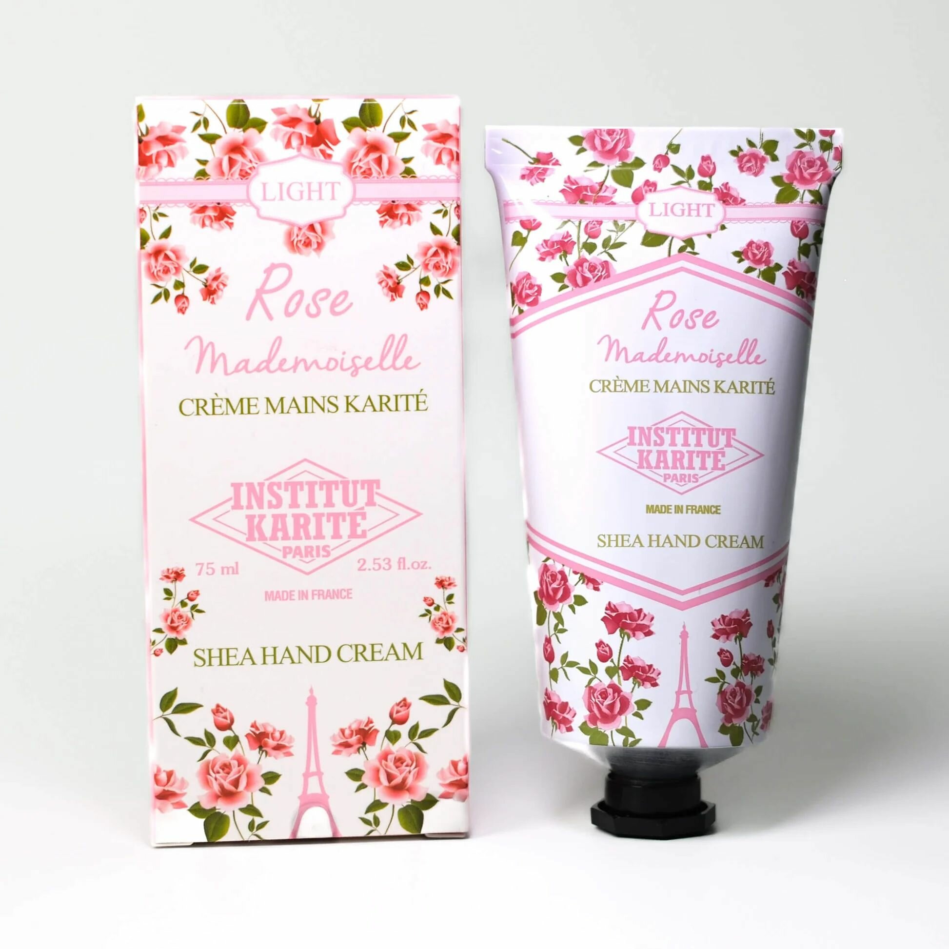 Institut Karite - Rose Mademoiselle Light Shea Hand Cream Крем для рук с маслом ши и нежным ароматом розы 75 мл