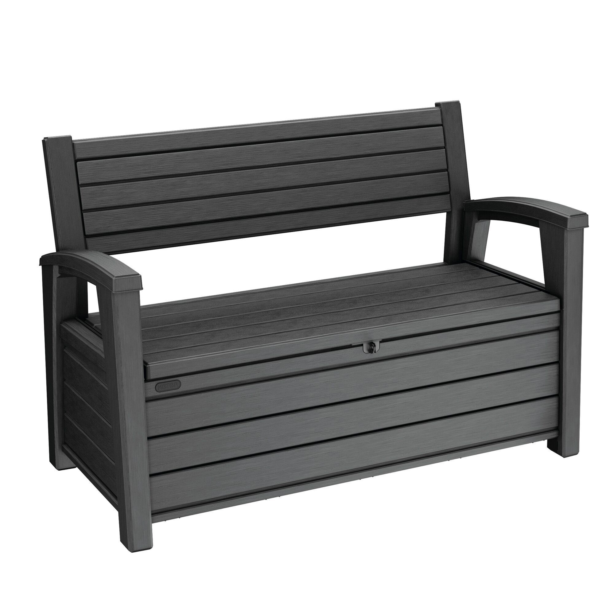 Скамья-сундук KETER Otter Bench 17212485, пластик, графитовый цвет