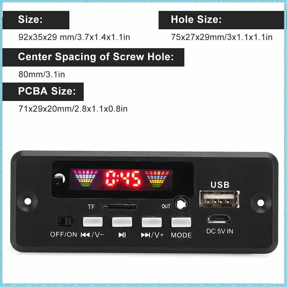 Модуль декодера Bluetooth 5.0, многофункциональный для аудио и колонки