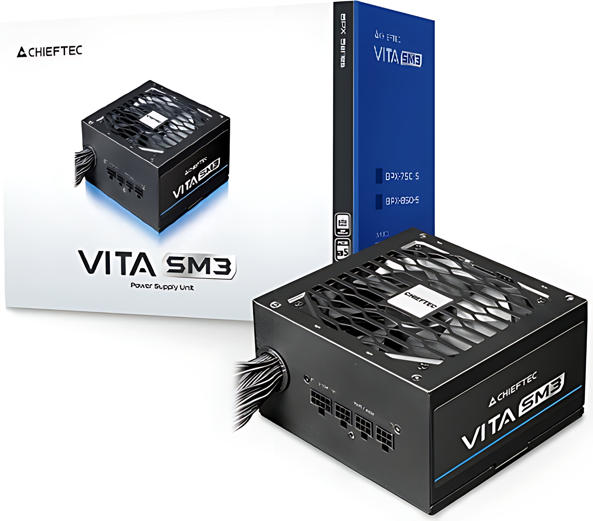 Блок питания Chieftec 850W Vita SM3, 120 мм, 16 Pin PCIe 5.0, 80 PLUS Bronze (BPX-850-C)