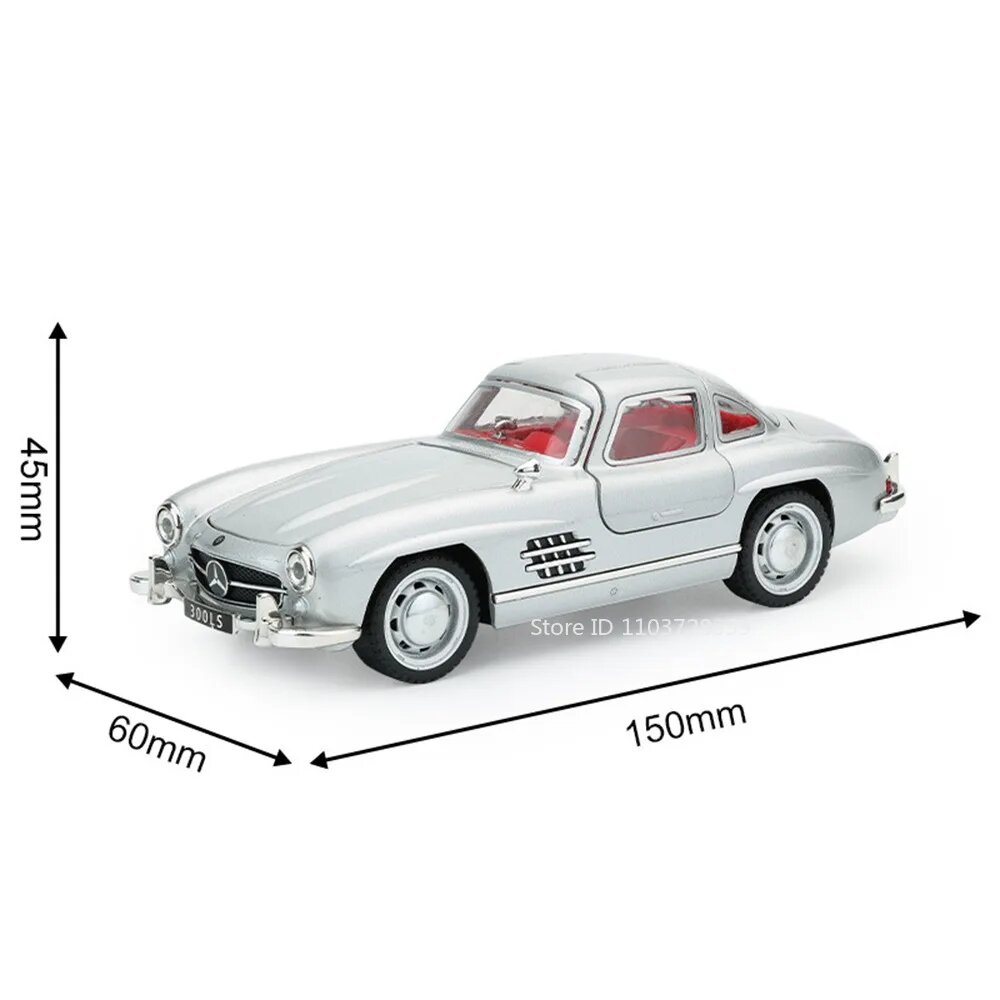 Модель автомобиля Mercedes-Benz 300SL Белый 1:32 RMZ City