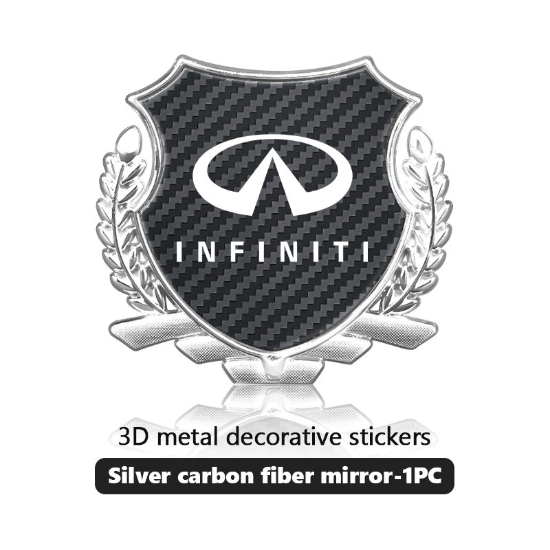 3D металлическая наклейка Infiniti, карбон