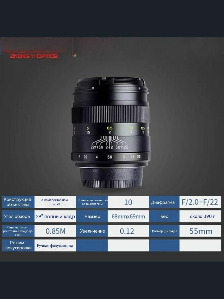 ZHONGYIOPTICS Объектив
