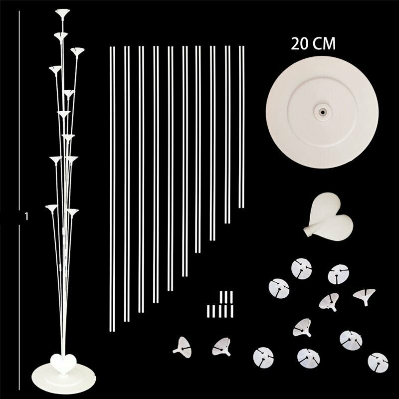 Стойка для воздушных шаров Meizhihai высота 100 см, 11 держателей для шаров, круглая подставка