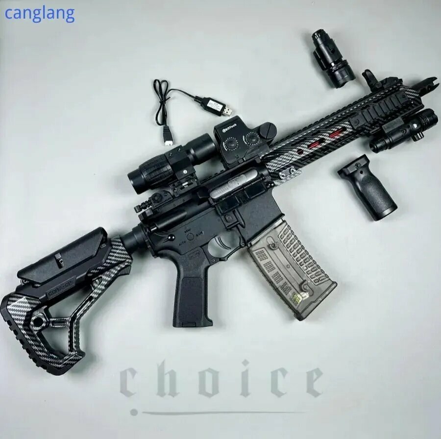 Orbiz automatic AR-15, F4 с сумкой, нейлон и металл, стреляющий мягким мячом, гидрогелевый автомат, водное поло AR-15 carbon