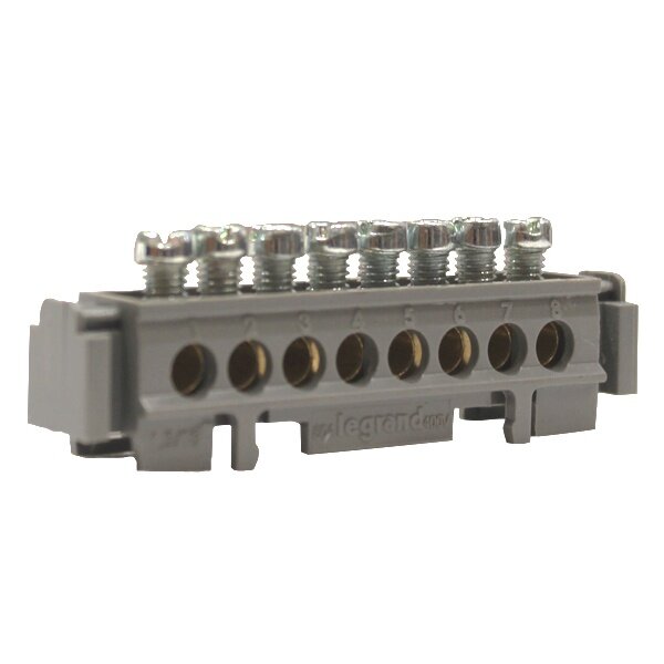 Клеммник, Клеммная колодка Legrand 8х1.5-16 мм2 универсальный 004822