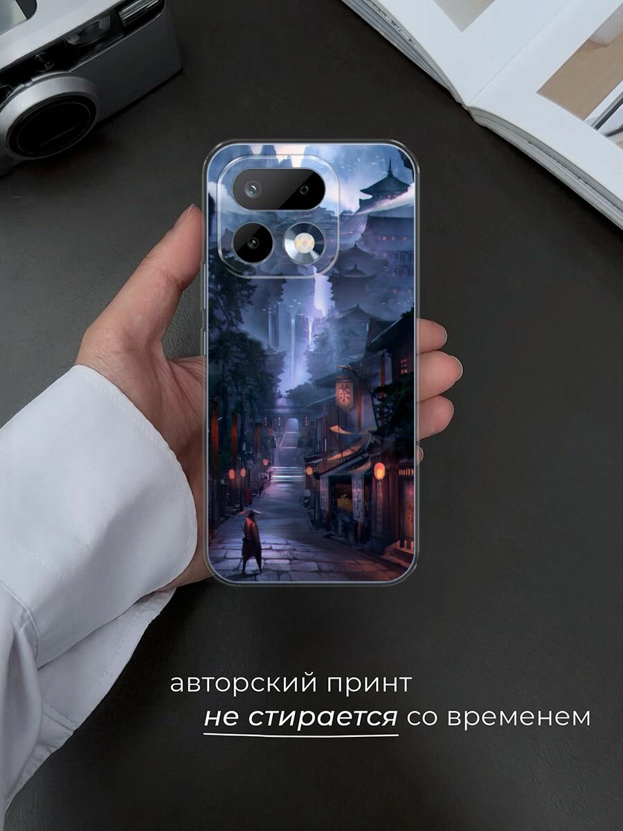 Чехол на Realme 16 Pro / Реалме 16 Про с принтом Одинокий самурай — фото 1