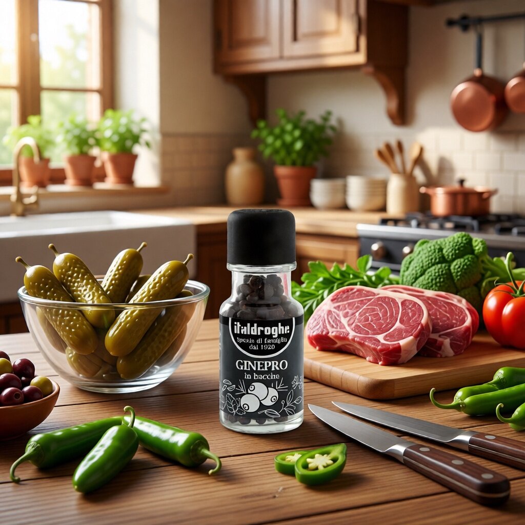 Ягоды можжевельника целые сушеные Italdroghe 35 гр, стеклянная банка, Италия