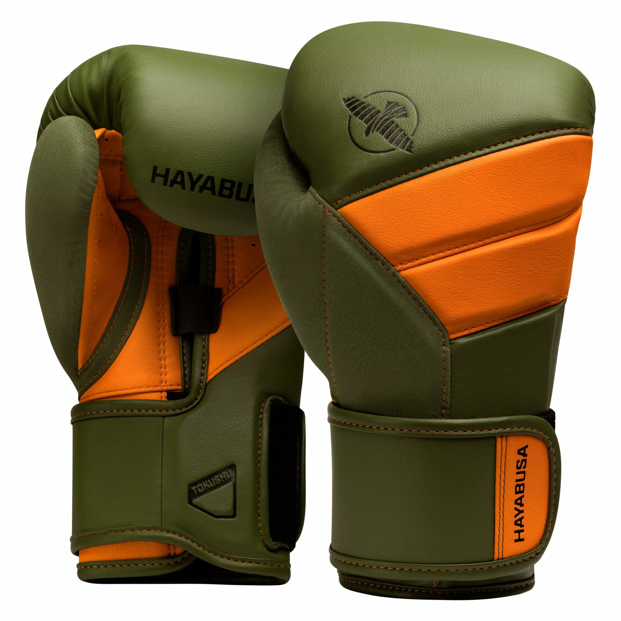 Перчатки боксерские HAYABUSA T3 Boxing Gloves, 12 унций, зелено-оранжевые