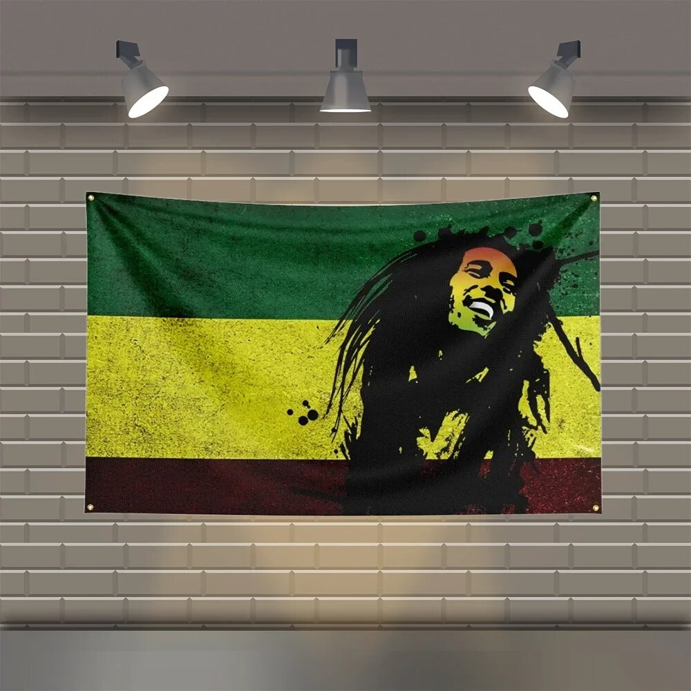 Музыкальный флаг Bob Marley 3х5 футов полиэстер 60 х 90 см, ZZ1977