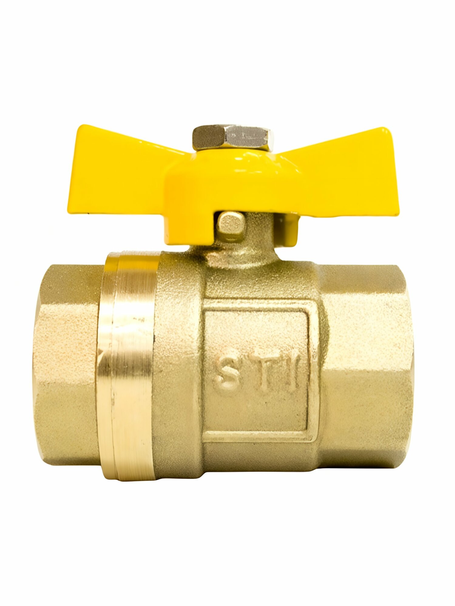 Кран для газа STI 3/4 дюйма г-г с ручкой-бабочкой — надежная запорная арматура для систем газоснабжения и вентиляции