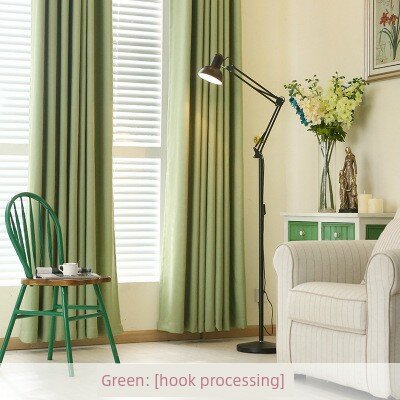 Новая вельветовая льняная ткань для штор, простые шторы для гостиной, спальни, эркера, шторы от пола до потолка.