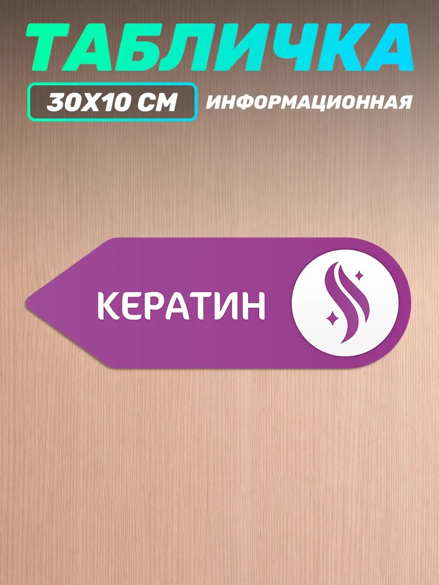 Табличка на дверь информационная кератин