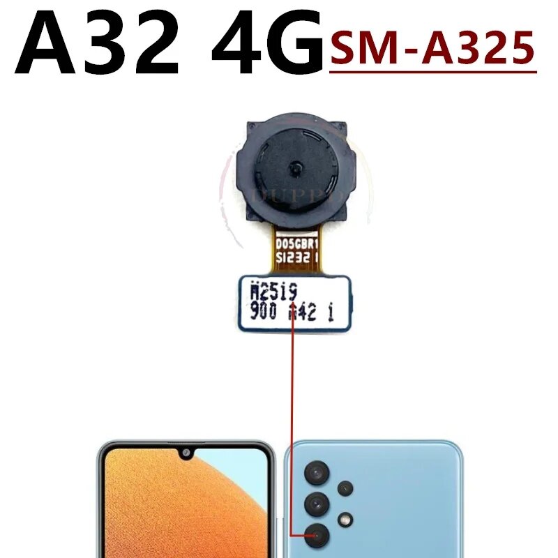 Задняя фронтальная камера для Samsung Galaxy A32 4G фотокамера для селфи фронтальная задняя камера модуль Гибкая запасная часть для ремонта