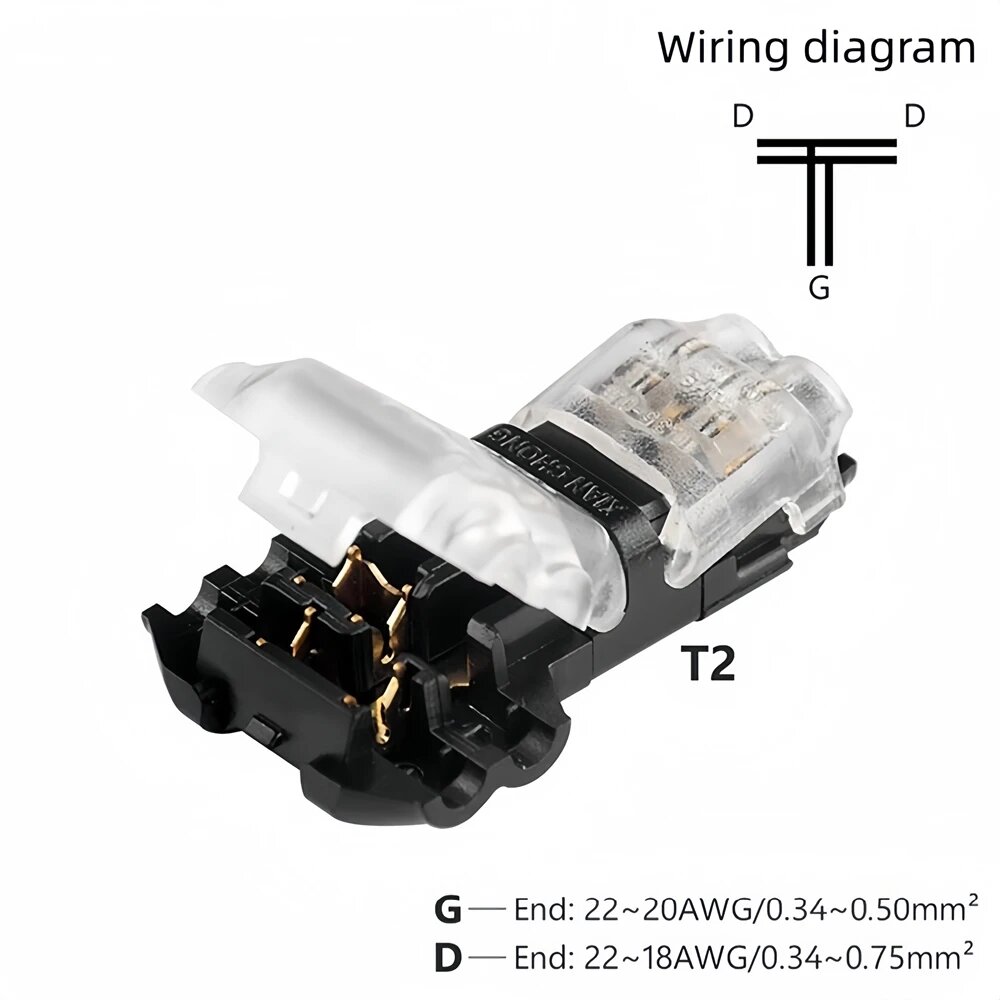 Кабельные соединители T Tap / H Tap ПВХ T2, 10pcs