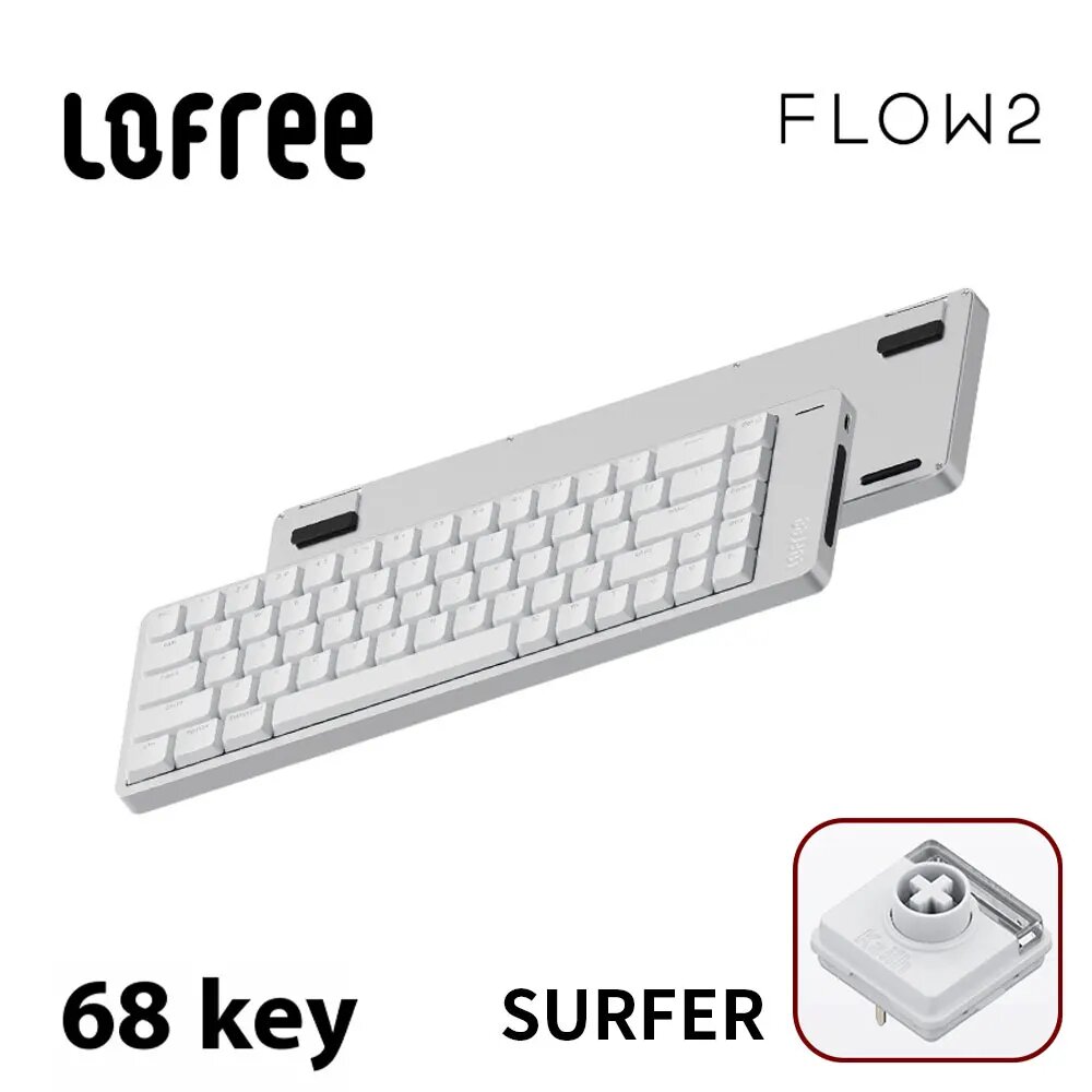 LOFREE FLOW2 68-Key Silver SURFER механическая клавиатура
