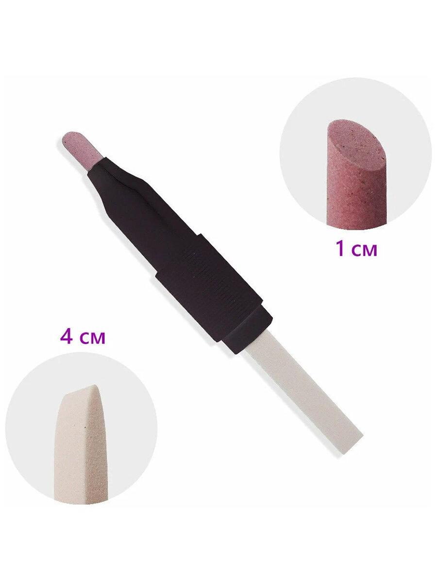 Пилка-карандаш керамическая для кутикулы BEAUTY GALLERY, 11,5 см, черная
