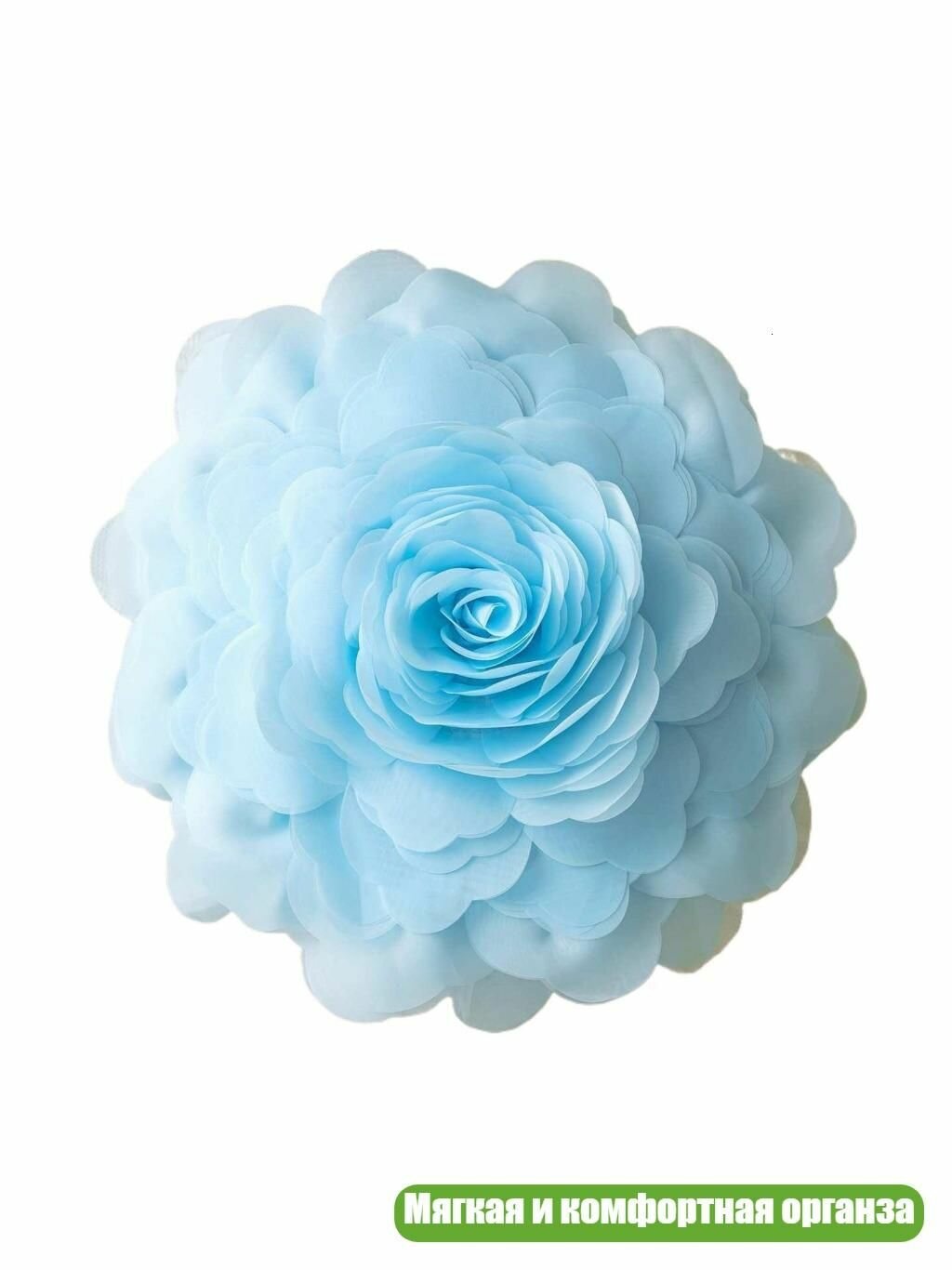 Чехол для круглой подушки в виде розы, - 9