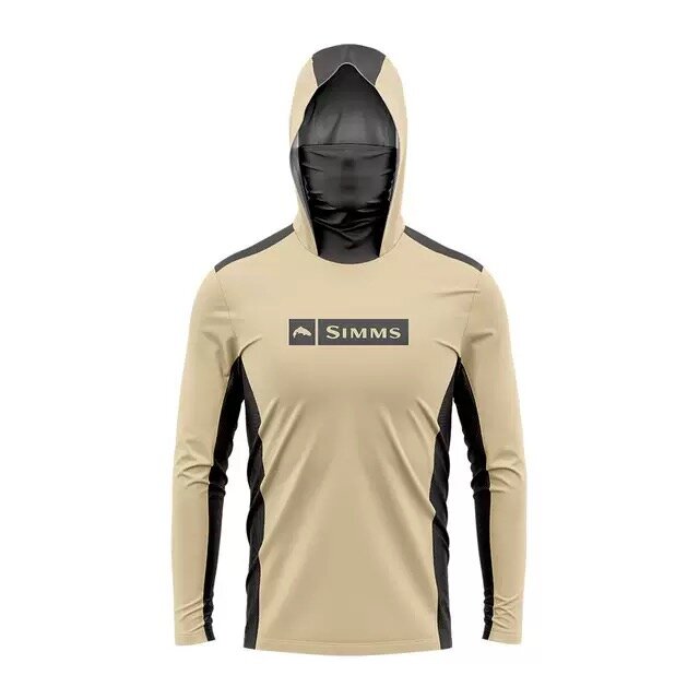Simms Джерси мужская для рыбалки с капюшоном с принтом Точки, рыболовный лонгслив летний солнцезащитный