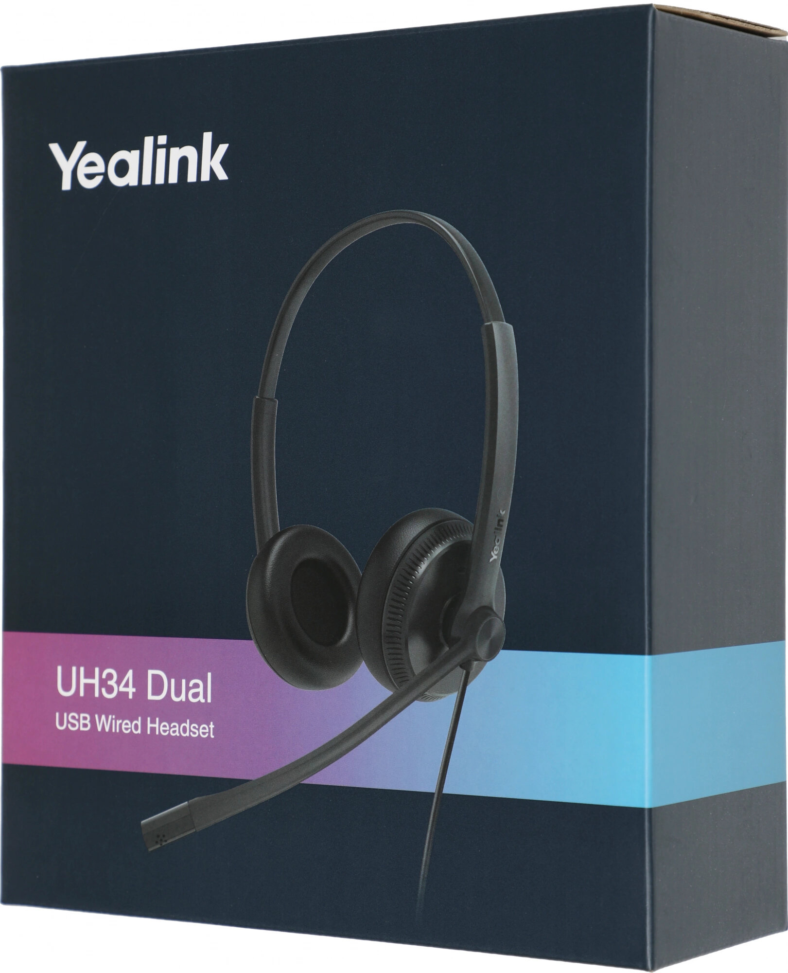 Гарнитура проводная YEALINK модель с USB C/A, черный цвет, универсальное подключение (UH34 DUAL UC)