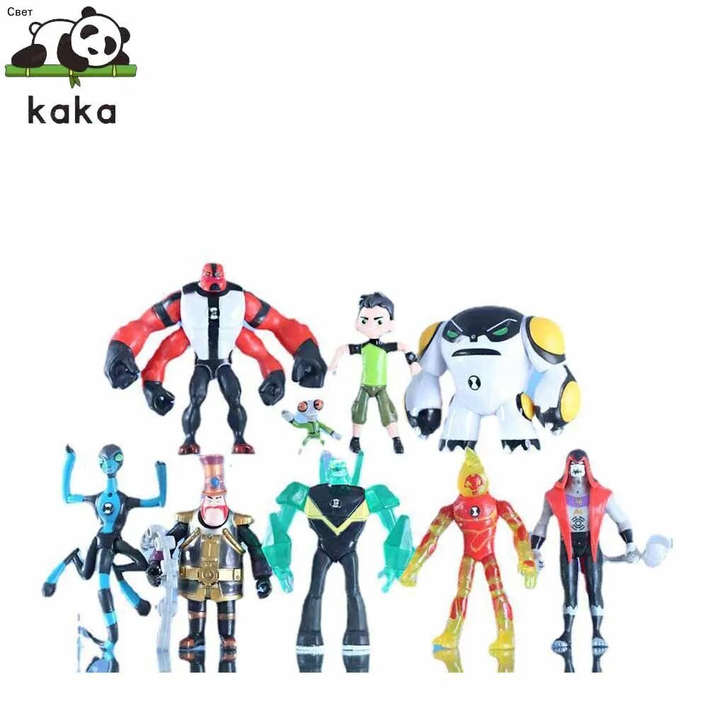 Набор фигурок Бен 10 / Ben 10 (9шт, 3-12см) из ПВХ, коллекционные игрушки