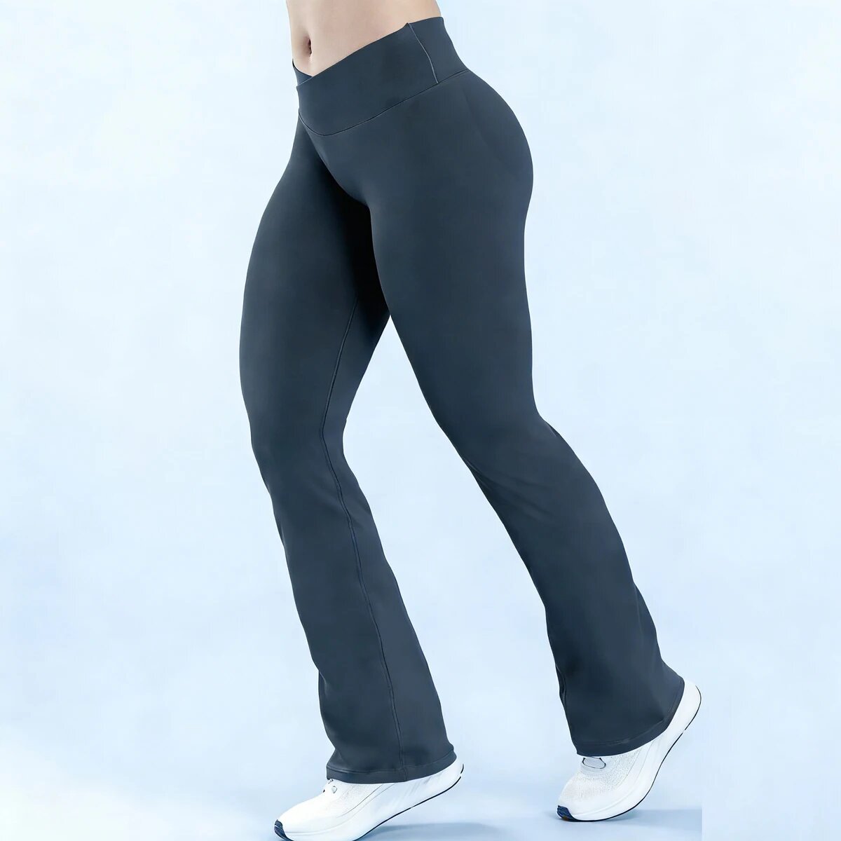 Серые бесшовные легинсы для йоги Vision Flares XL