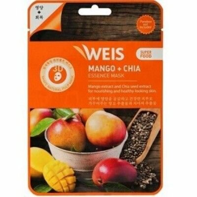 Маска для лица WEIS вес 23 г, с манго и семенами чиа, тканевая