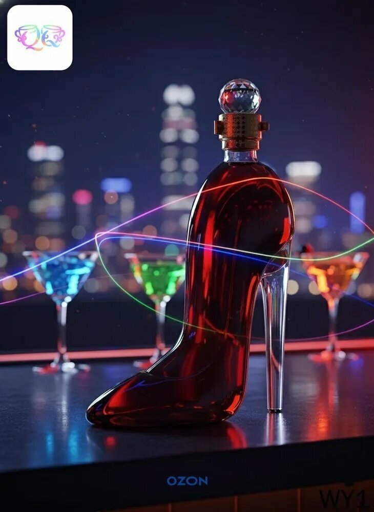 Бутылка Фигурная бутылка для вина, 0.75 л, 1 шт