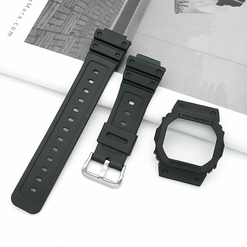 Силиконовый ремешок для часов + безель Casio G-Shock dw5600 DW-5600/5000 HiAR/5025 GWX-5600 GW-5000 Водонепроницаемые резиновые ремешки с логотипом