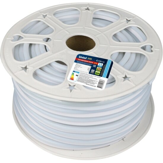 Гибкий неон Uniel ULS-N21-2835-120LED/m-8mm-IP67-220V-8W/m-50M-BLUE