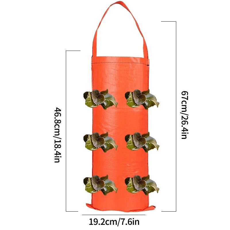 Вертикальная подвесная сумка-кашпо для выращивания клубники и цветов, настенный подвесной контейнер для растений, для рассады фруктов и овощей