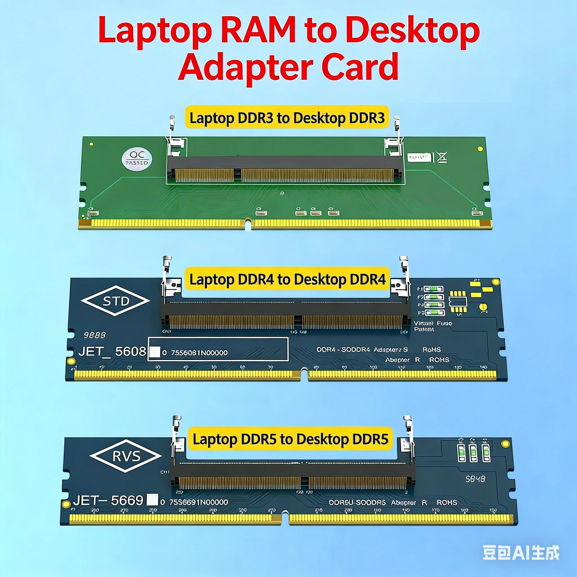 DDR5 SO-DIMM к U-DIMM адаптер