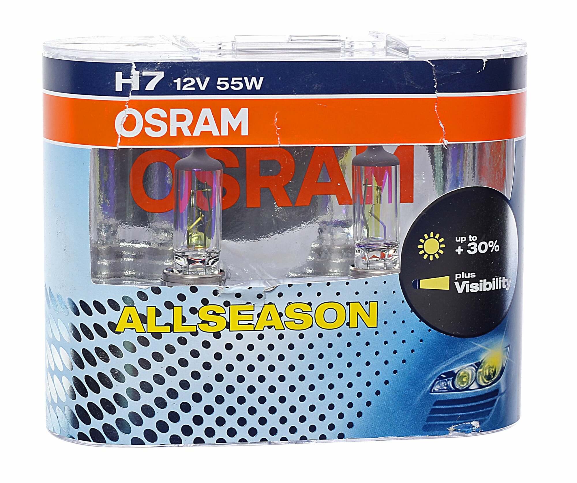 Автолампа H7 55W PX26d ALLSEASON LONGLIFE 3000K 12V, 2 шт