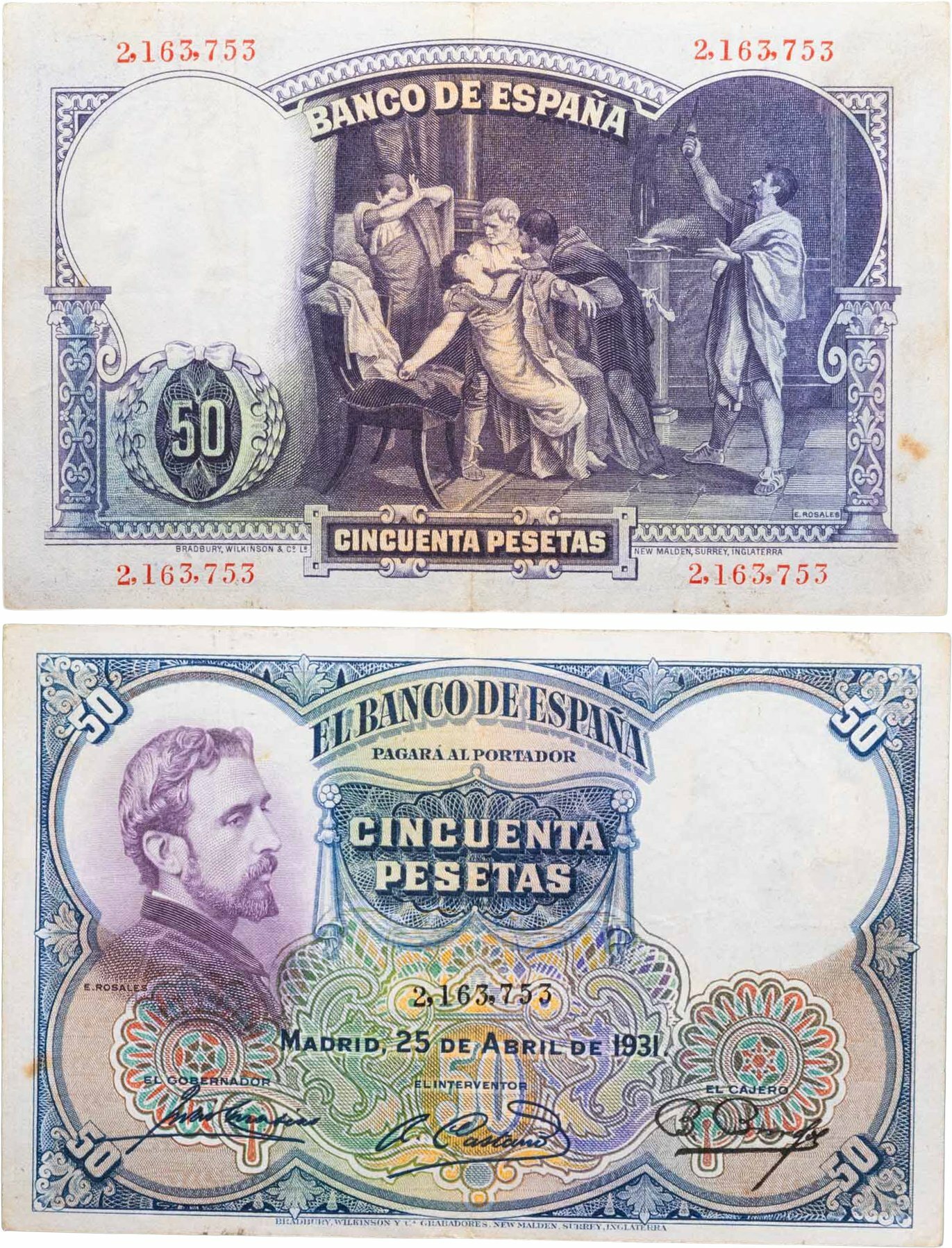 Испания 50 песет 1931