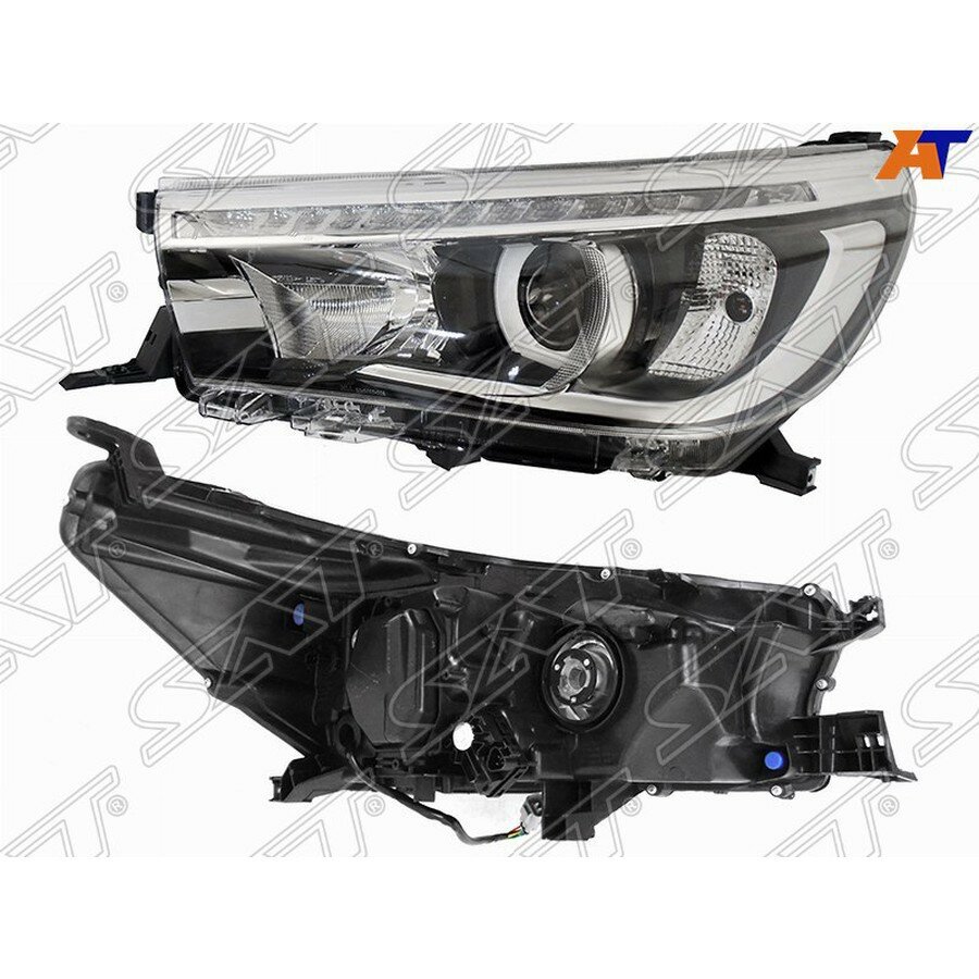 Фара Toyota Hilux Pick Up 15-20 (Слева/ LED/Галоген/ ДХО/ С электрокорректором) SAT ST-212-11AML | цена за 1 шт