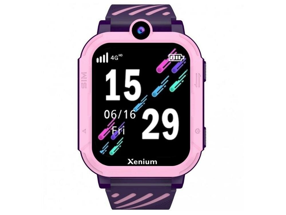 Смарт-часы Xenium W600 1.97 AMOLED корп. розовый рем. фиолетовый (CTW600PK/00)